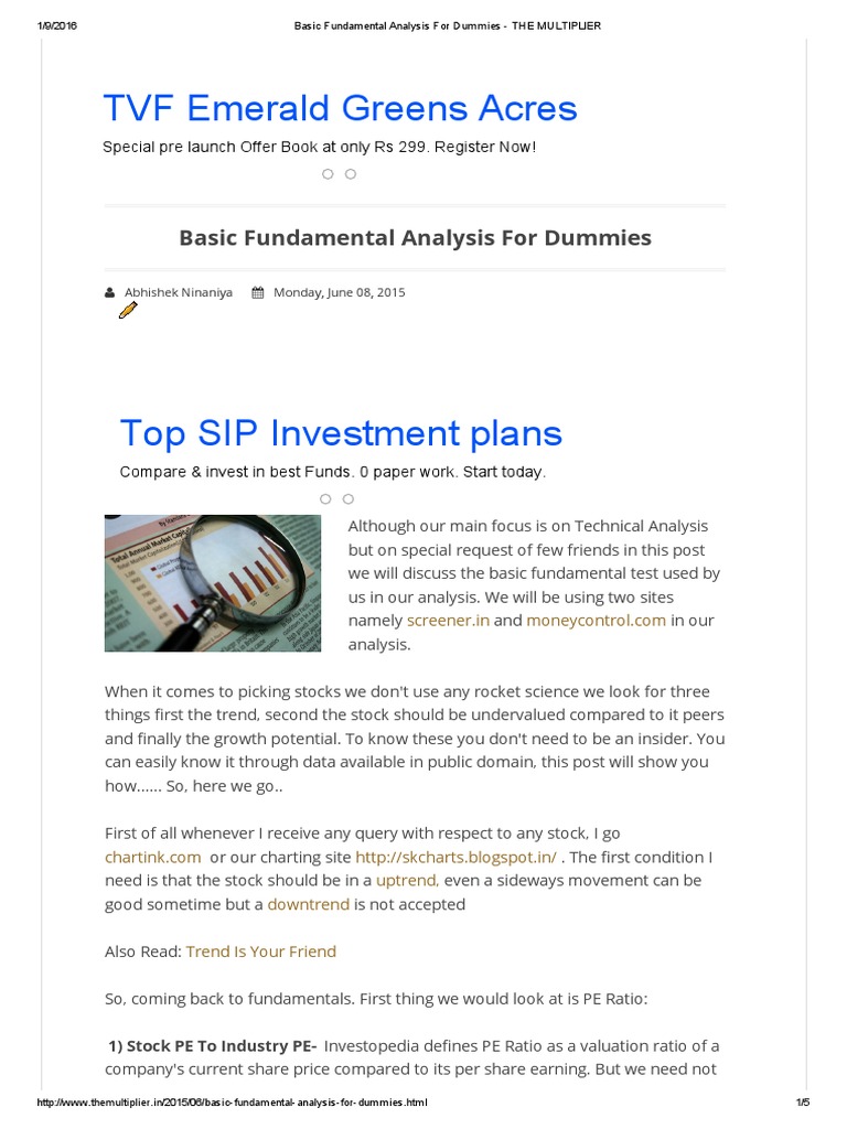Basic Fundamental Analysis | PDF | Stocks | Technical Analysis