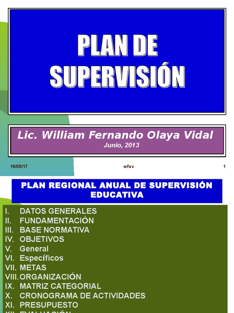 Plan de Supervision (2013-06) | PDF