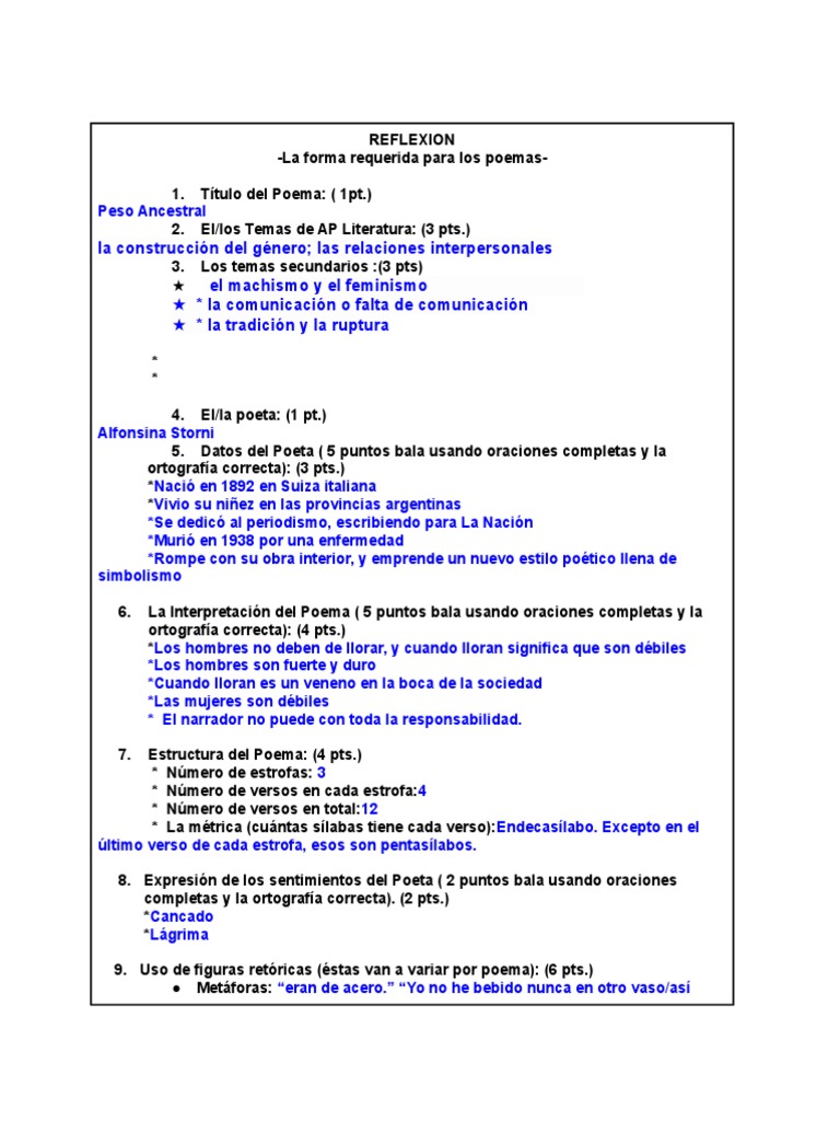 Análisis de "Peso Ancestral" | PDF | Rima | Poesía