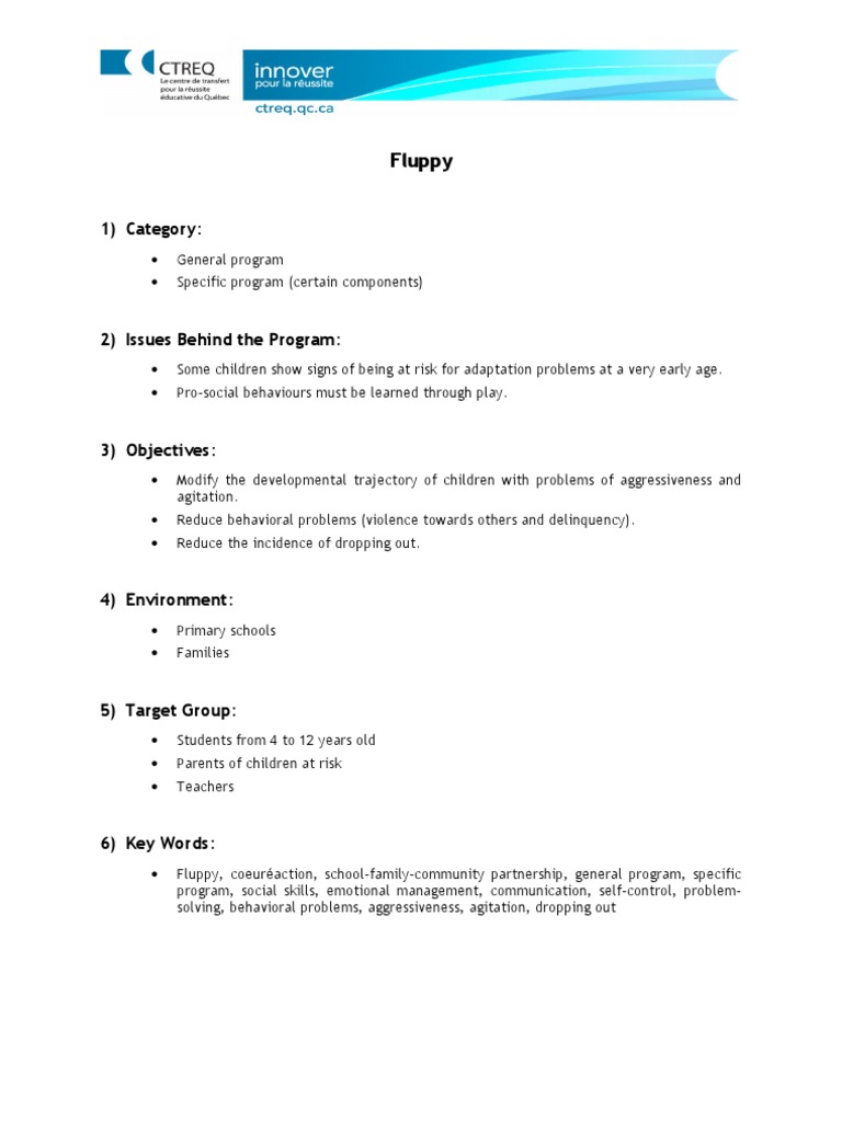 Fluppy (English Version) | PDF | Aggression | Preschool