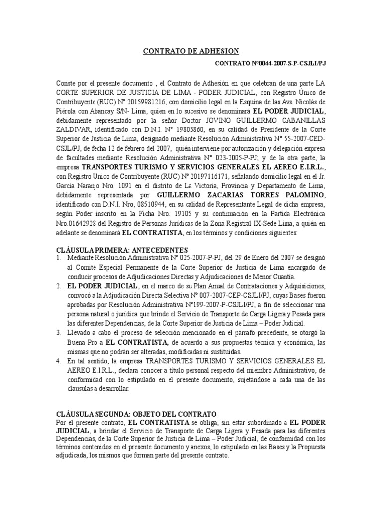 Contrato de Adhesion | PDF | Arbitraje | Regulación