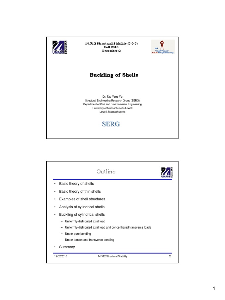 Buckling of Shells | PDF | Buckling | Bending