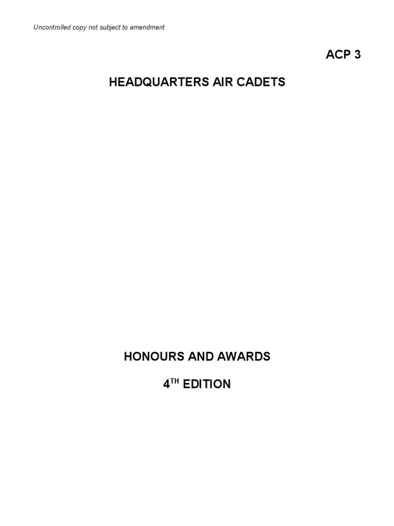 Acp 003 | PDF | Military Education And Training | Military Air Services