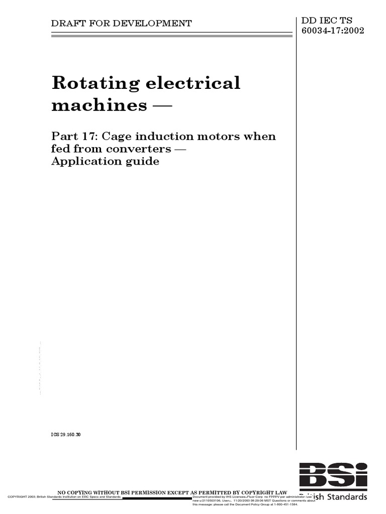 IEC - 60034-17 - 2002 Motor Induccion Con VDF | PDF | International ...