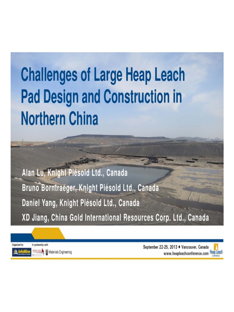 Heap Leach Pad Design in Northern China | PDF | Quality Assurance ...