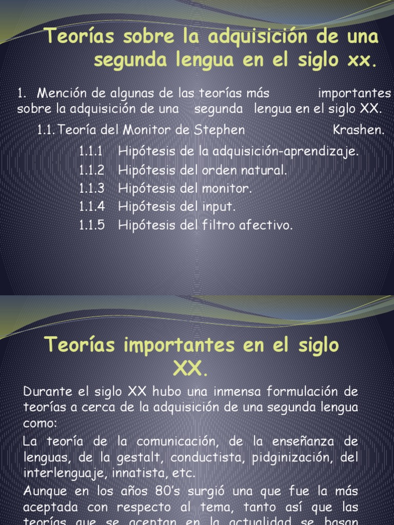 'Documents - MX - Teorias Sobre La Adquisicion de Una Segunda Lengua ...