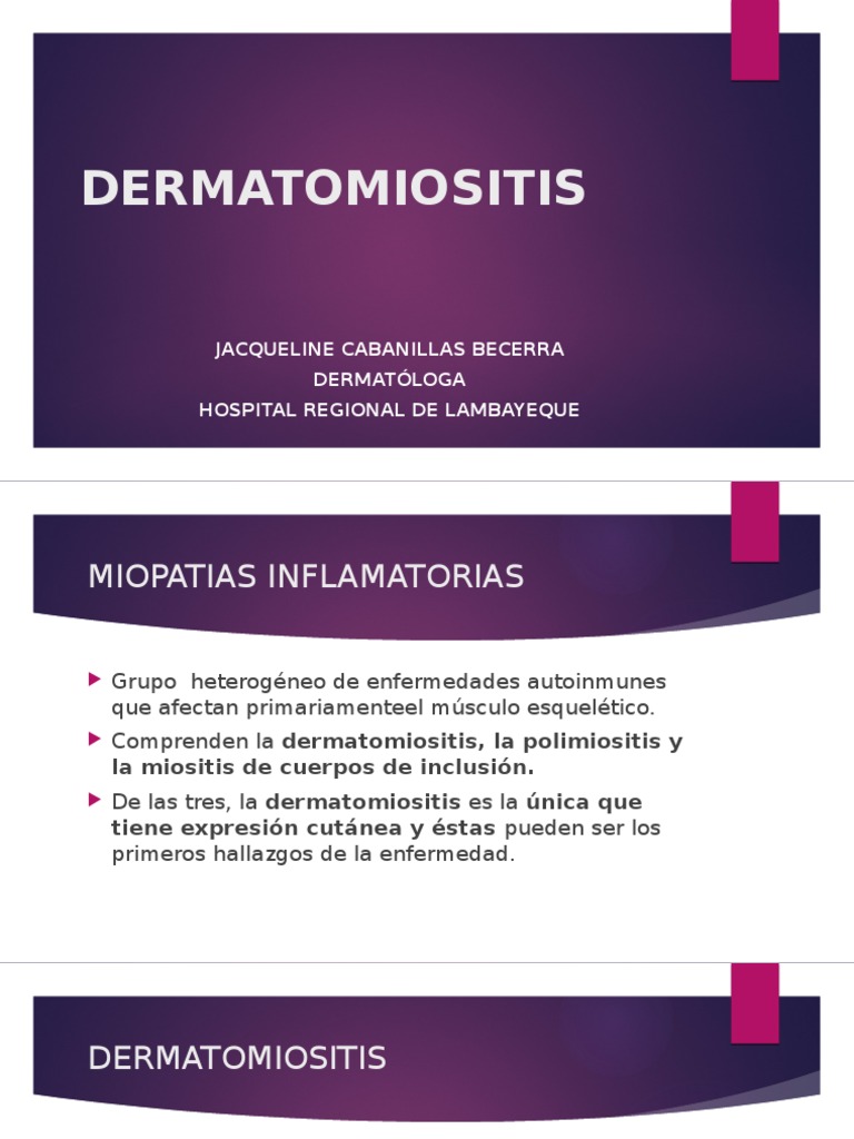 Medicina III - Dermatomiositis | Enfermedades y trastornos ...