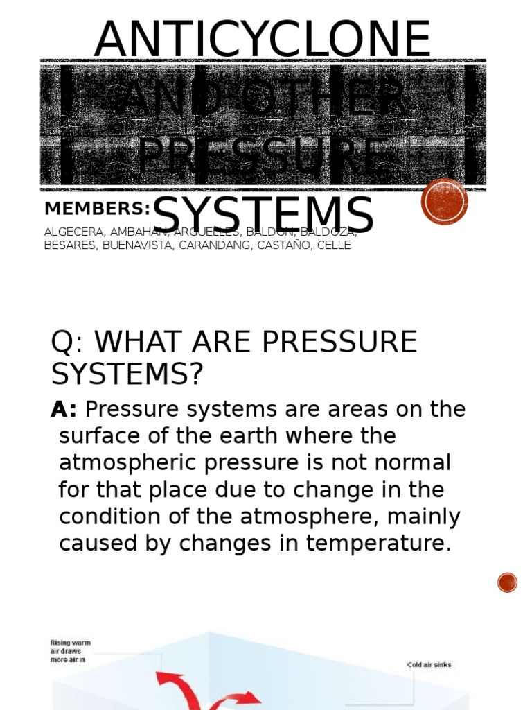 Anticyclones and Pressure Systems Explained | PDF | Tropical ...