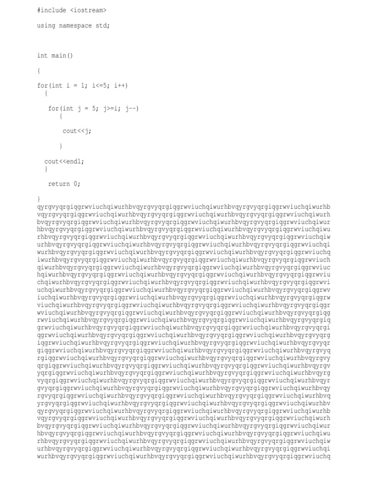 54321,5432,543,54,5 Pattern C++ | PDF