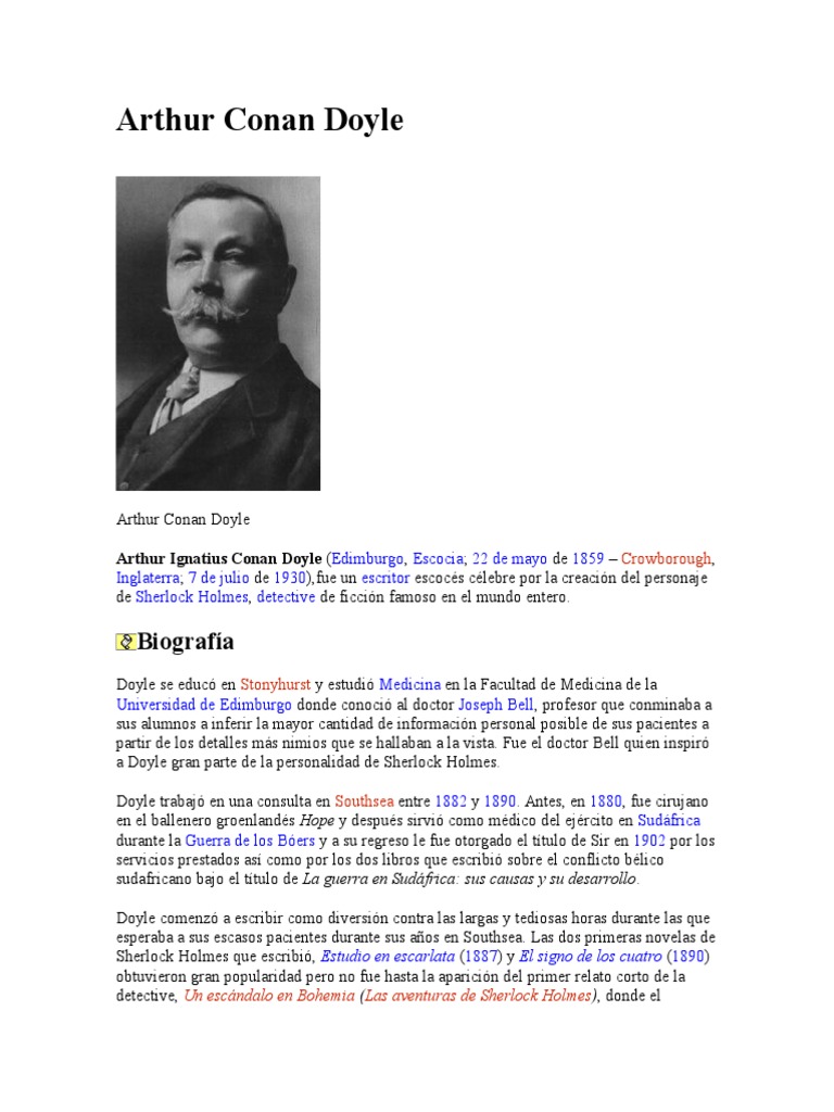 Arthur Conan Doyle | PDF | Arthur Conan Doyle | Sherlock Holmes
