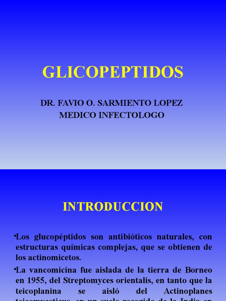 3 Glicopeptidos | PDF | Antibióticos | Staphylococcus Aureus
