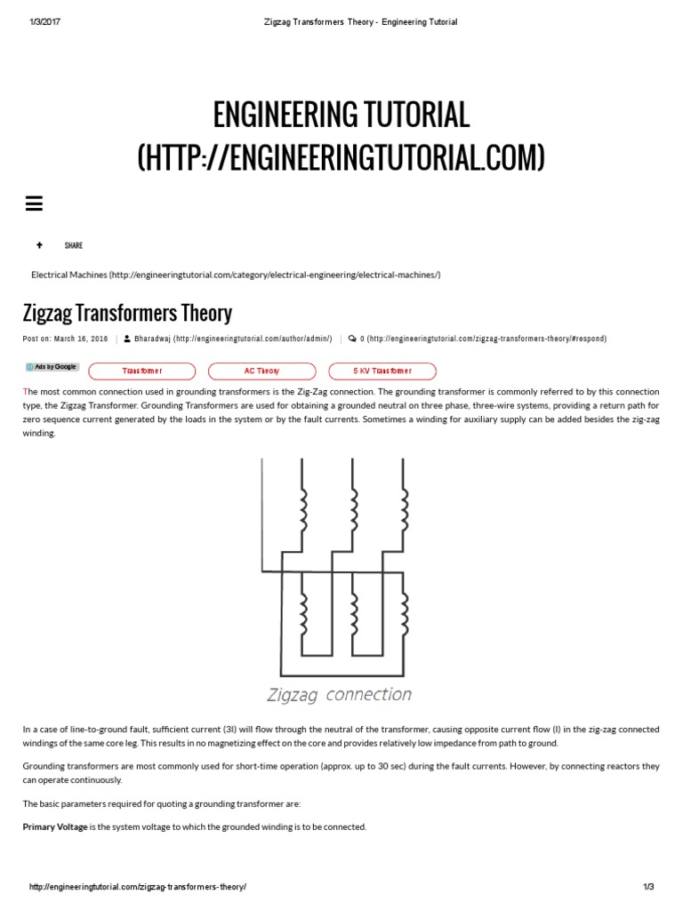 Zigzag Transformers Theory - Engineering Tutorial | Transformer | Electric Current