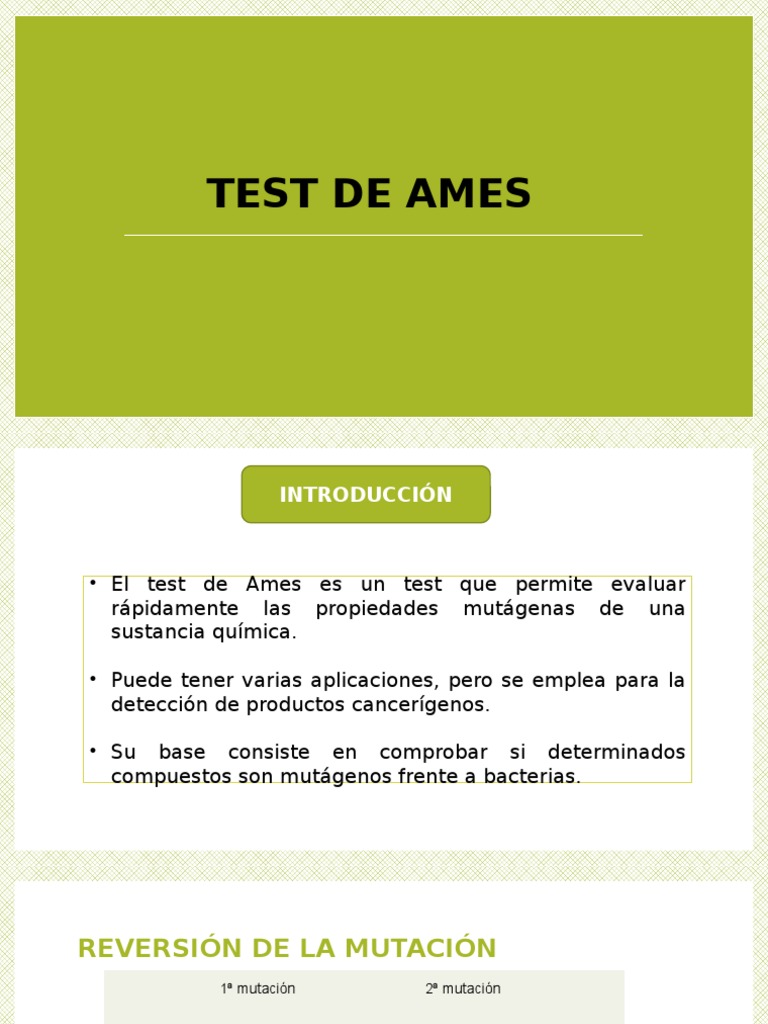 Test de Ames Listo | PDF | Genética | Biología