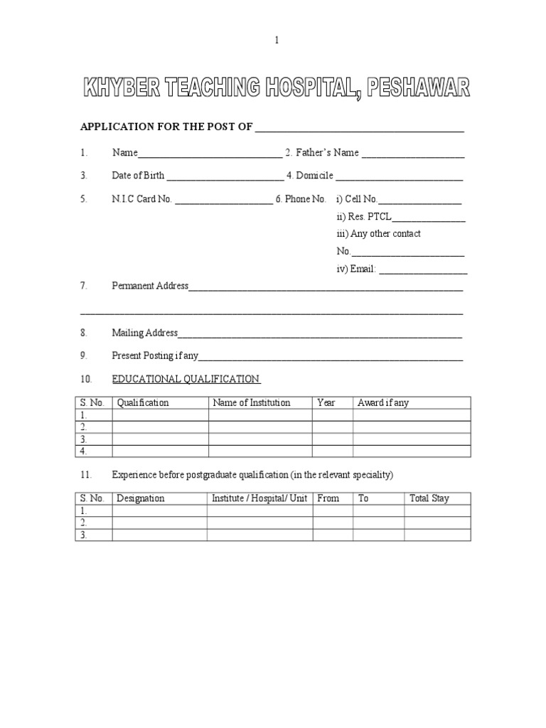 Sample Job Form | PDF