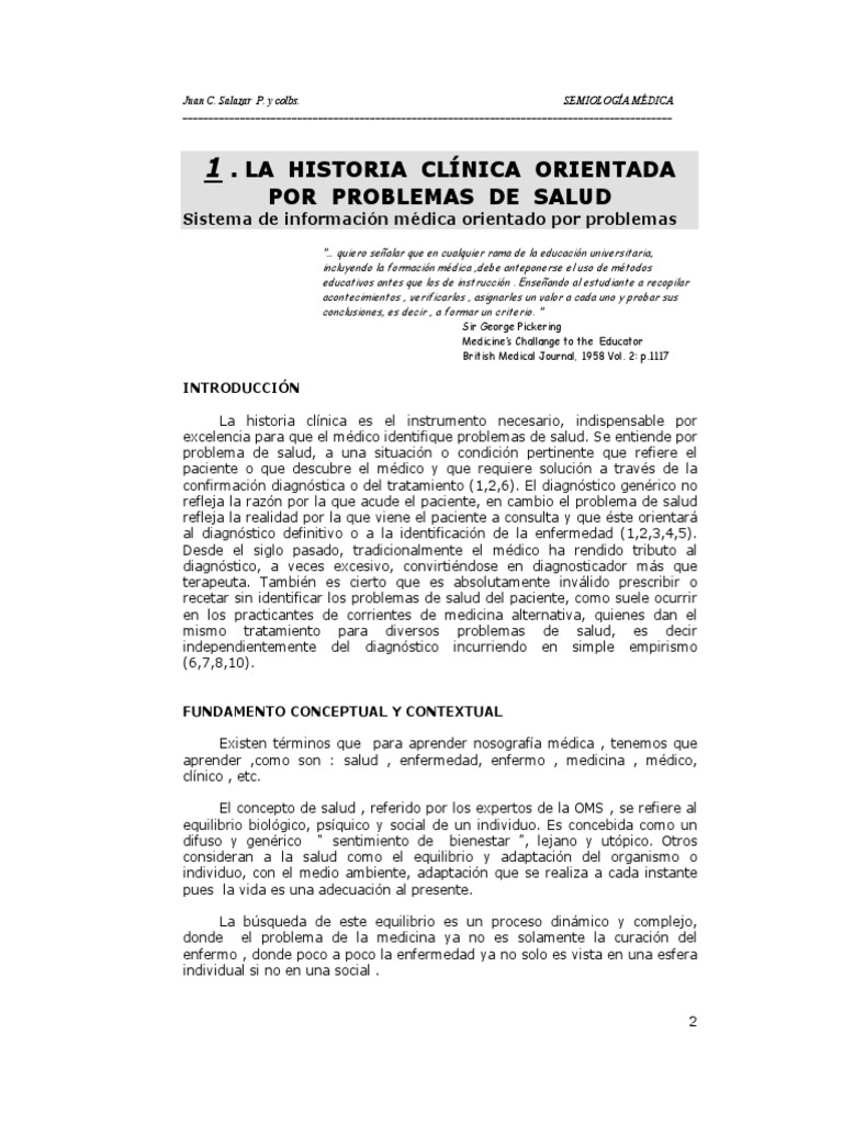 Historia Clínica: Enfoque y Relevancia | PDF | Diagnostico medico ...