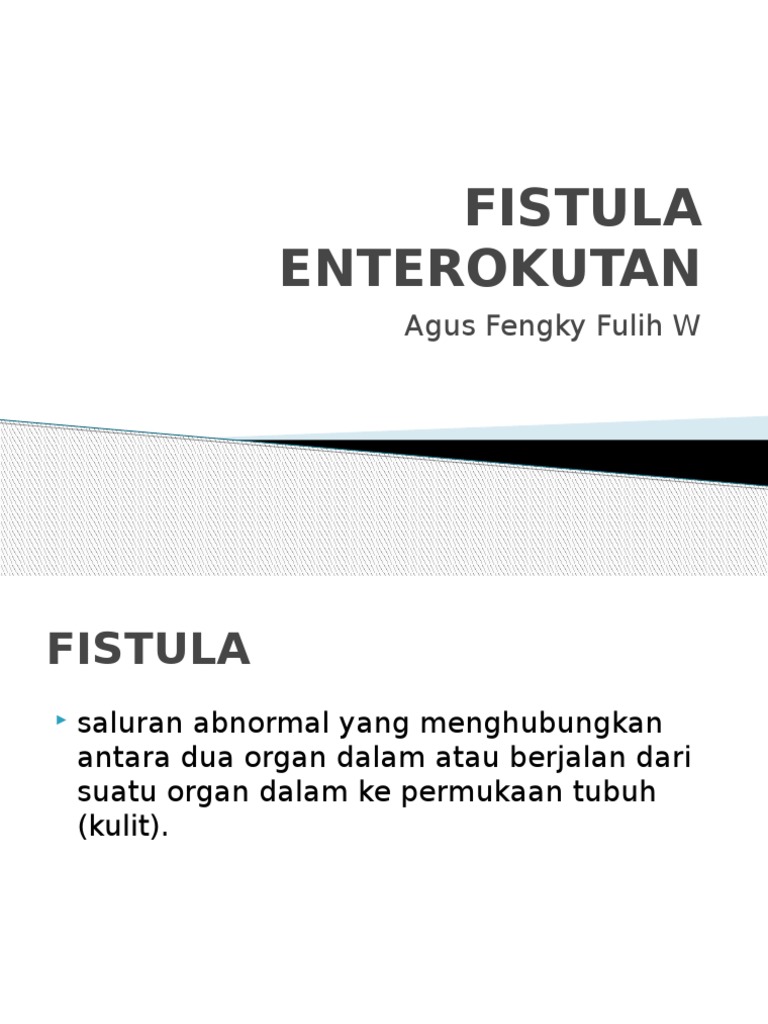 Fistula | PDF