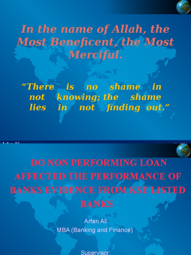 In The Name of Allah, The Most Beneficent, The Most Merciful | PDF ...