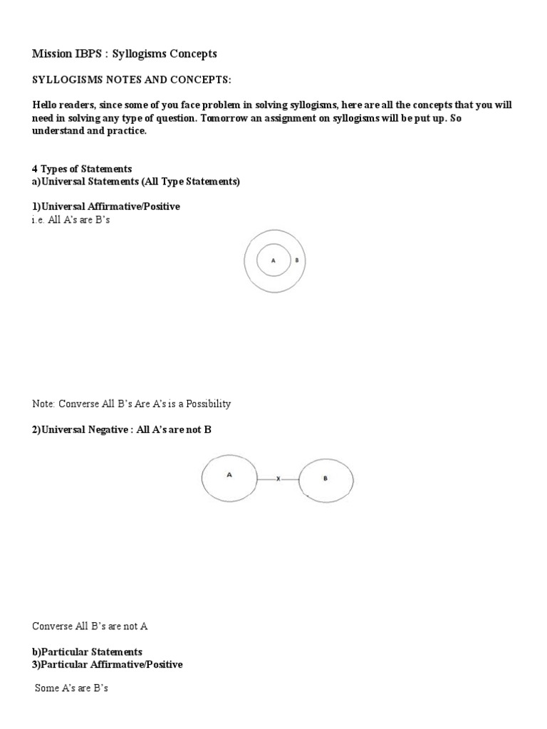 Syllogism Concepts Part I | PDF | Logical Consequence | Reasoning