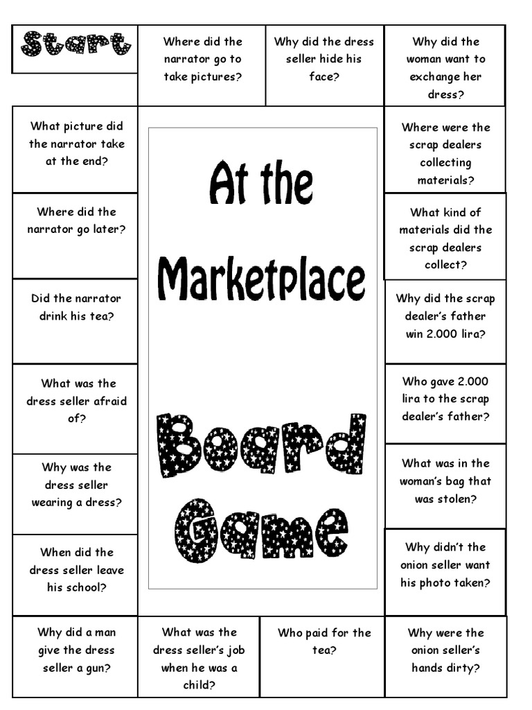 Marketplace Board Game Activities | PDF