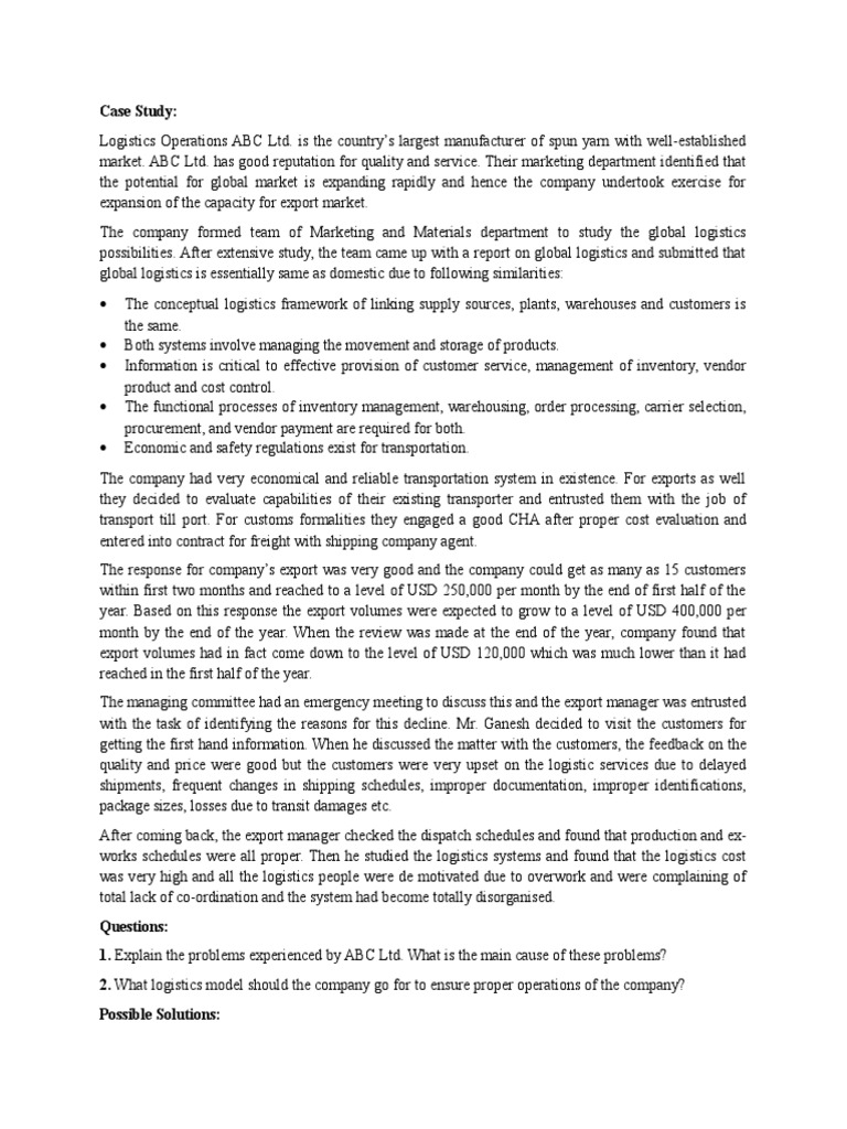 Case Study | Logistics | Industries