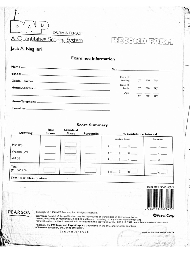 DAP Draw A Person Test | PDF