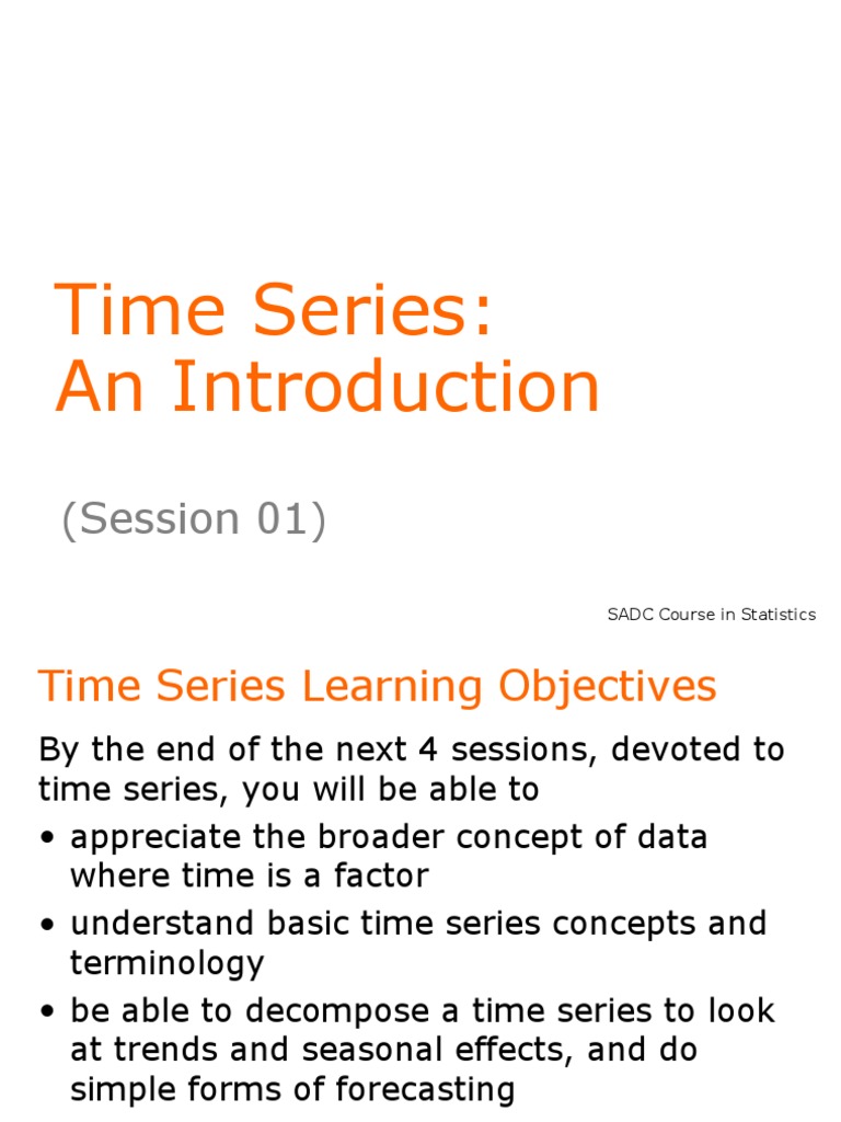 Time Series Analysis | PDF | Time Series | Statistics