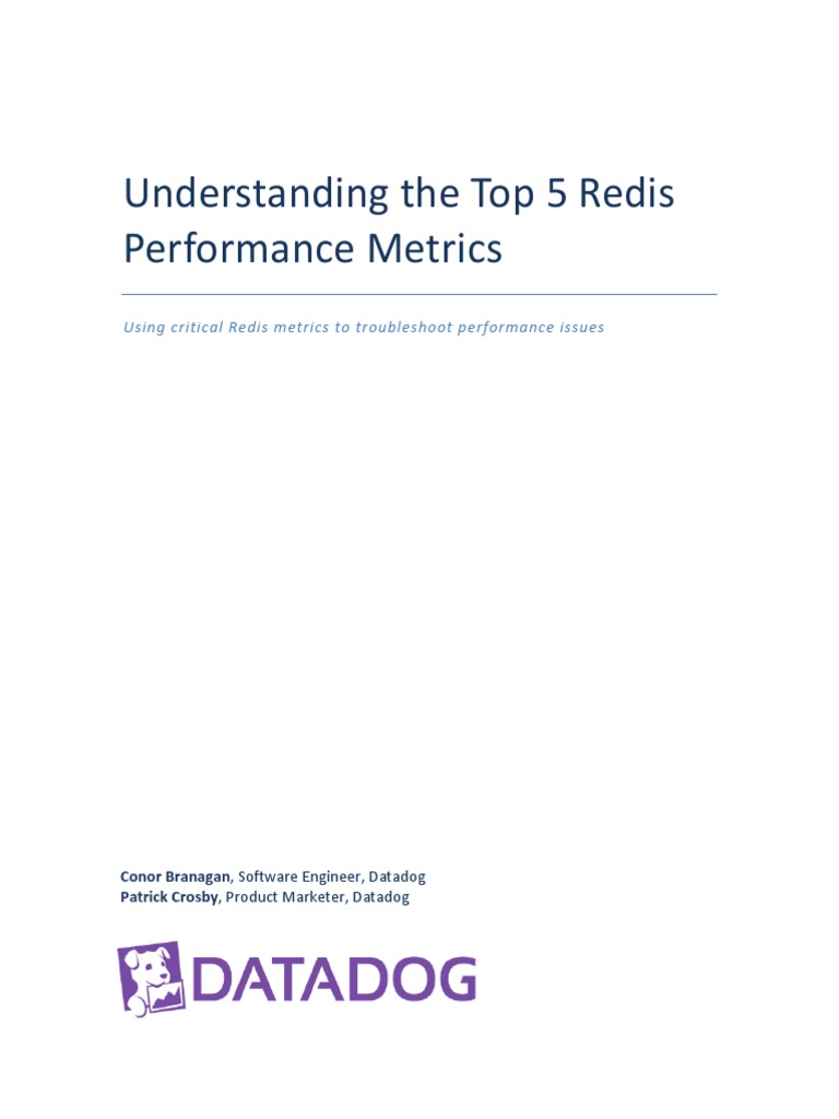 Understanding The Top 5 Redis Performance Metrics | PDF | No Sql ...