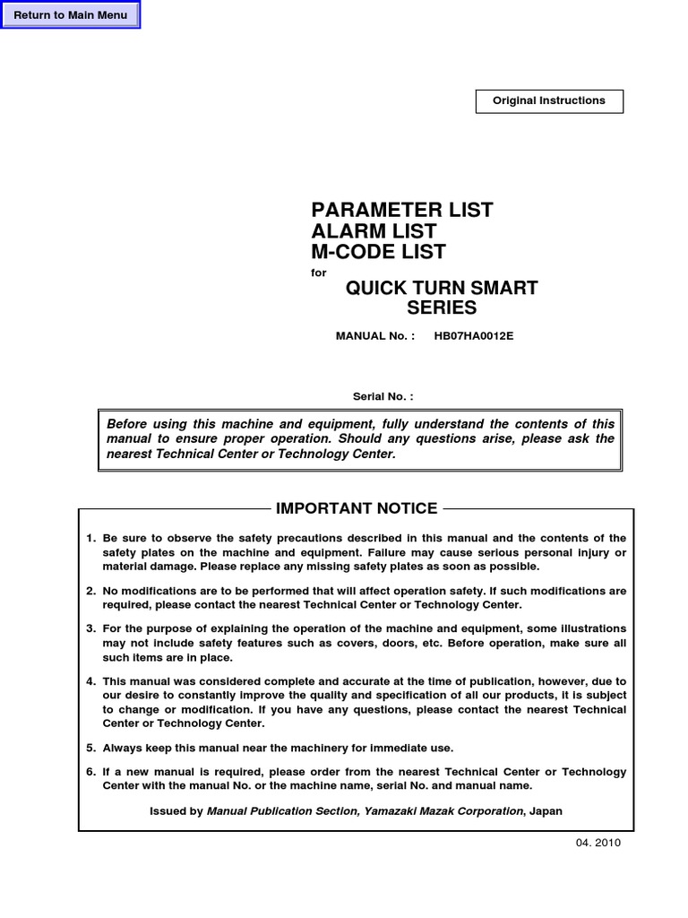 Mazak PDF | PDF | Numerical Control | Machining