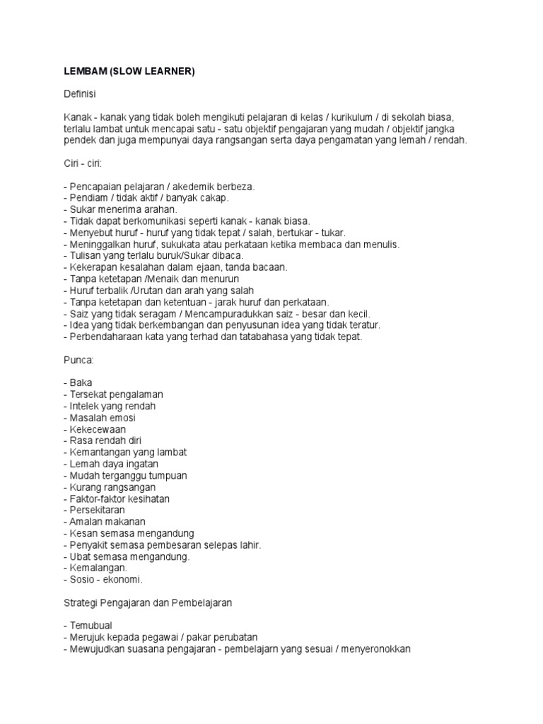 Apa Itu Lembam & Autisme | PDF | Pengembangan Diri | Kesehatan Holistik