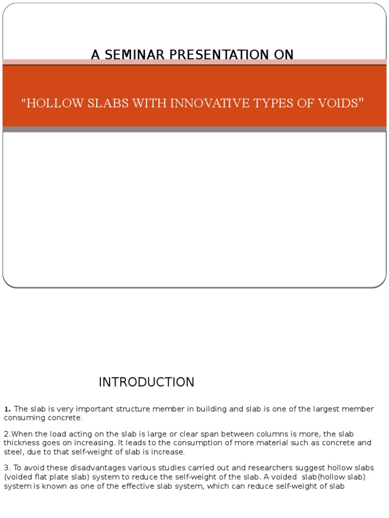 Hollow Slabs With Innovative Types of Voids | Download Free PDF ...