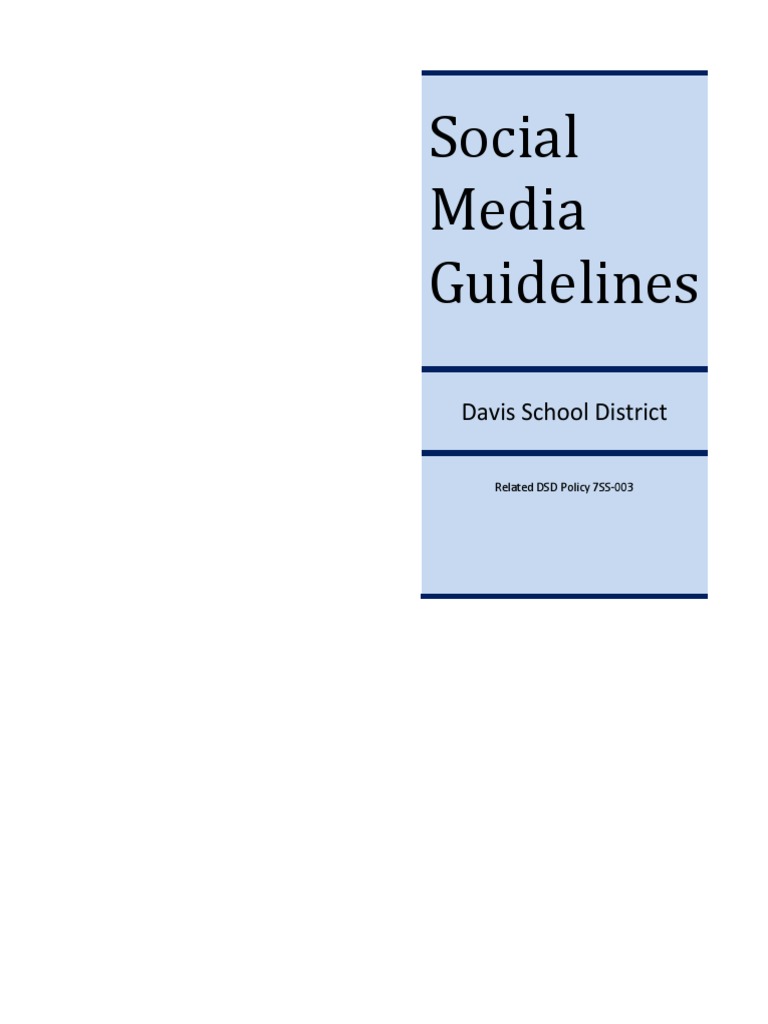 Social Media Guidelines | PDF | Social Media | Popular Culture & Media ...