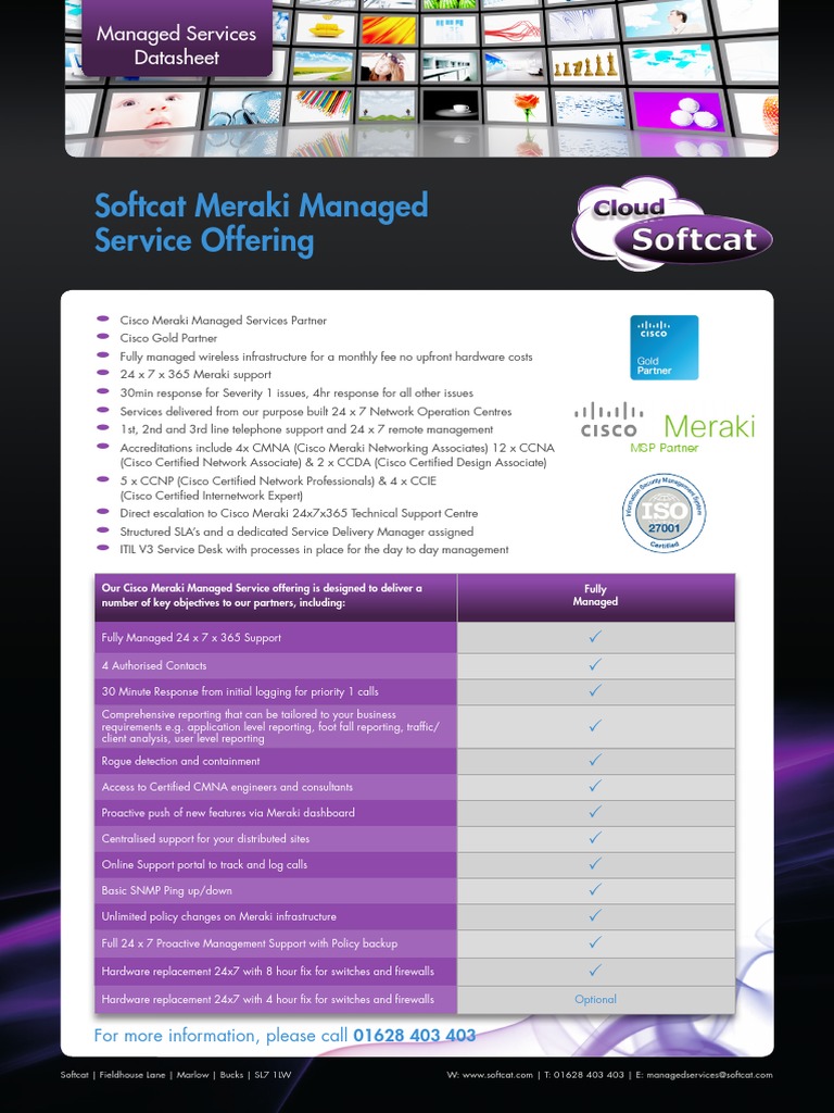 Softcat Meraki Managed Service Offering | PDF | Cisco Certifications ...