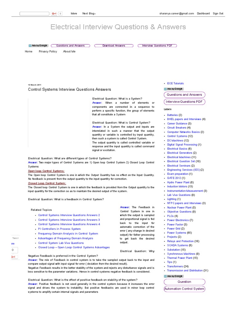 Electrical Interview Questions & Answers: Photography Course | PDF ...