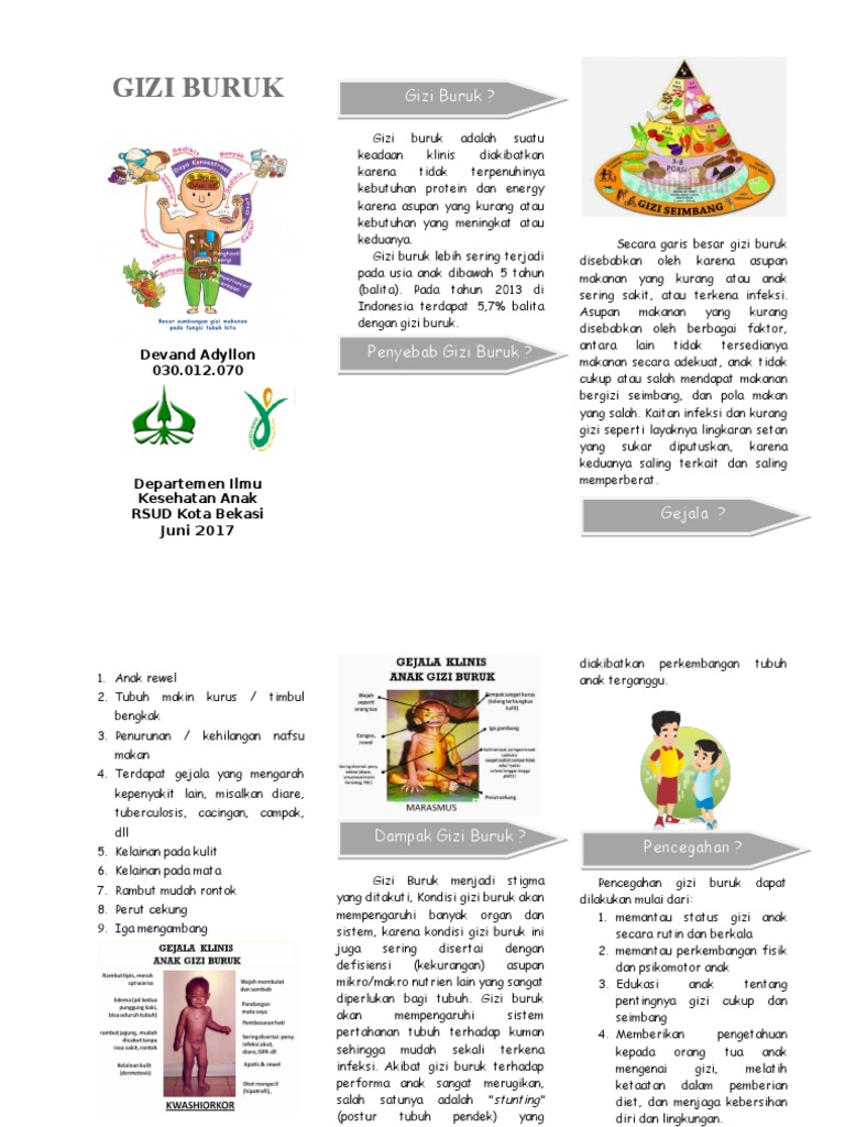 LEAFLET Gizi Buruk | PDF