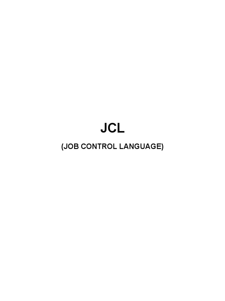 Job Control Language | PDF | Areas Of Computer Science | Software Engineering
