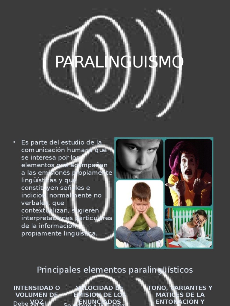 PARALINGUISMO | Descargar gratis PDF | Ritmo | Las emociones