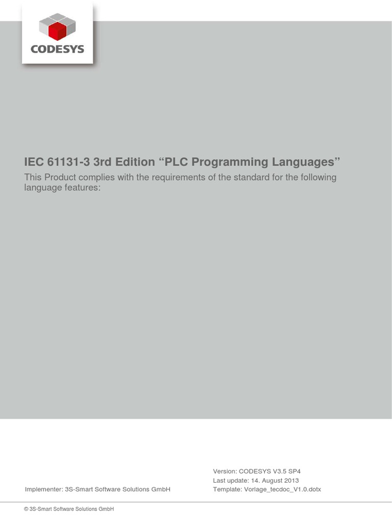 IEC 61131-3 3rd Edition “PLC Programming Languages”
