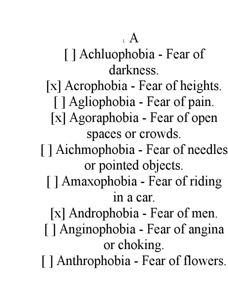 Common Phobias Explained | PDF | Fear | Clinical Psychology