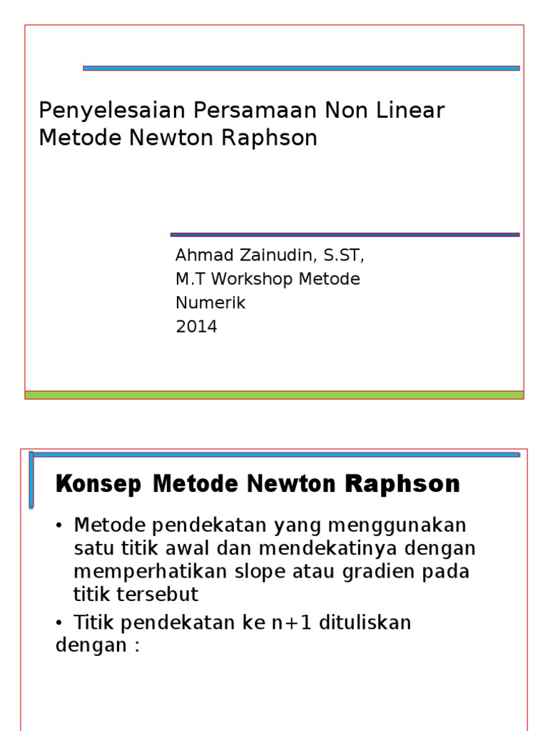 Metode Newton Raphson | PDF