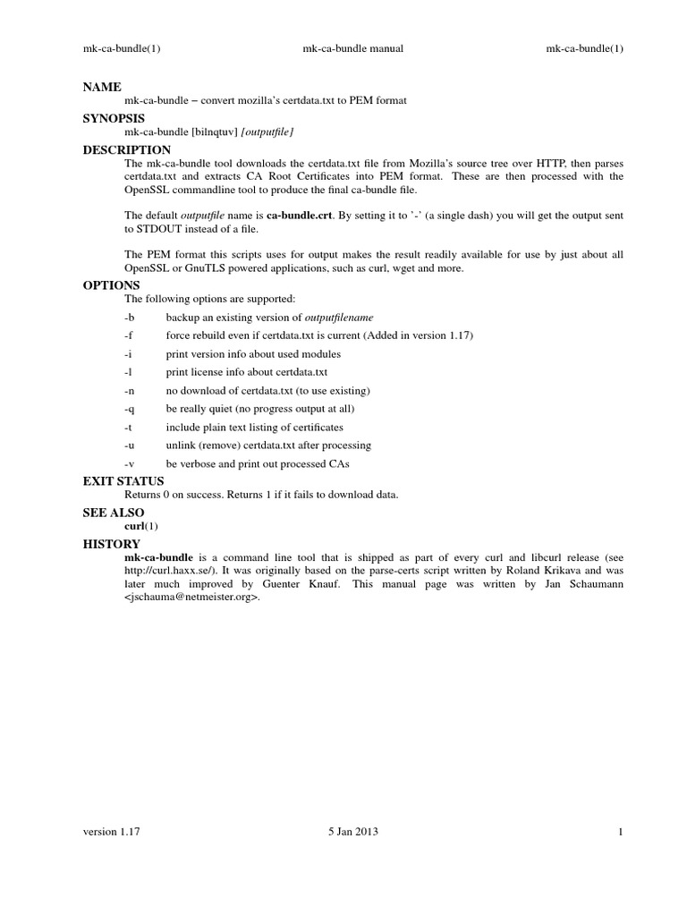 Name Synopsis Description: Curl | PDF