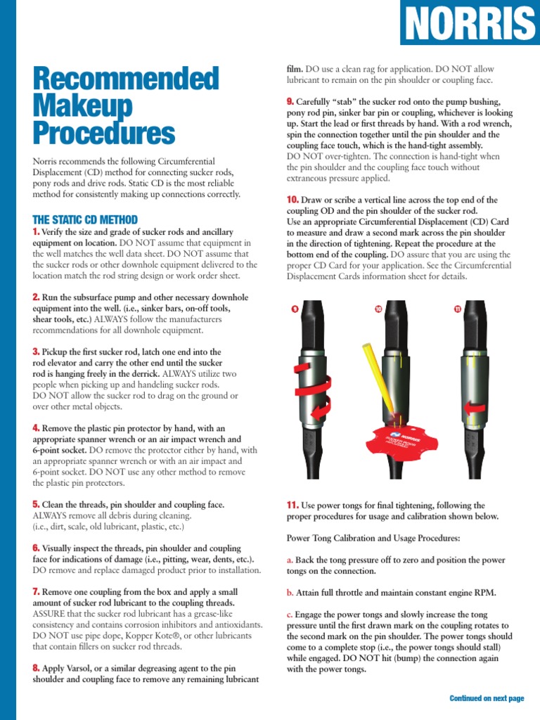 Norris Recommended Makeup Procedures T003 V02 081908 | PDF | Torque ...
