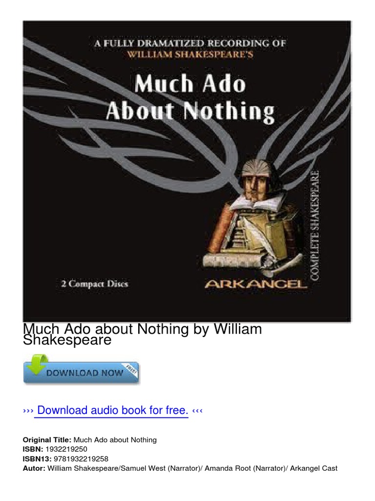 Much Ado About Nothing by William Shakespeare: Download Audio Book For ...