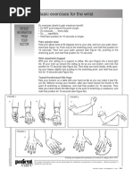 ROM Exercises For Hand and Wrist Patient Handout | PDF | Hand | Thumb