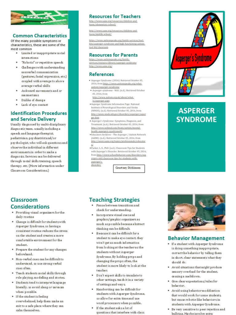 asperger syndrome brochure | Asperger Syndrome | Social Skills