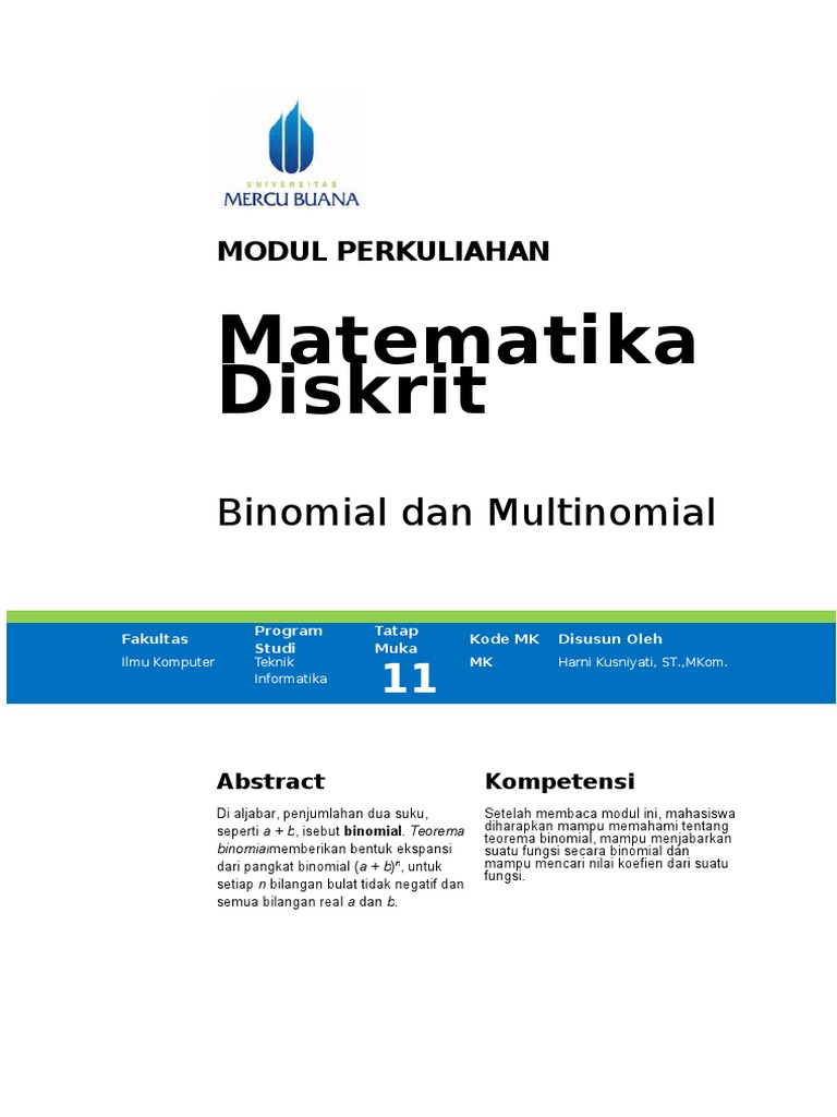 Teorema Binomial dan Multinomial | PDF