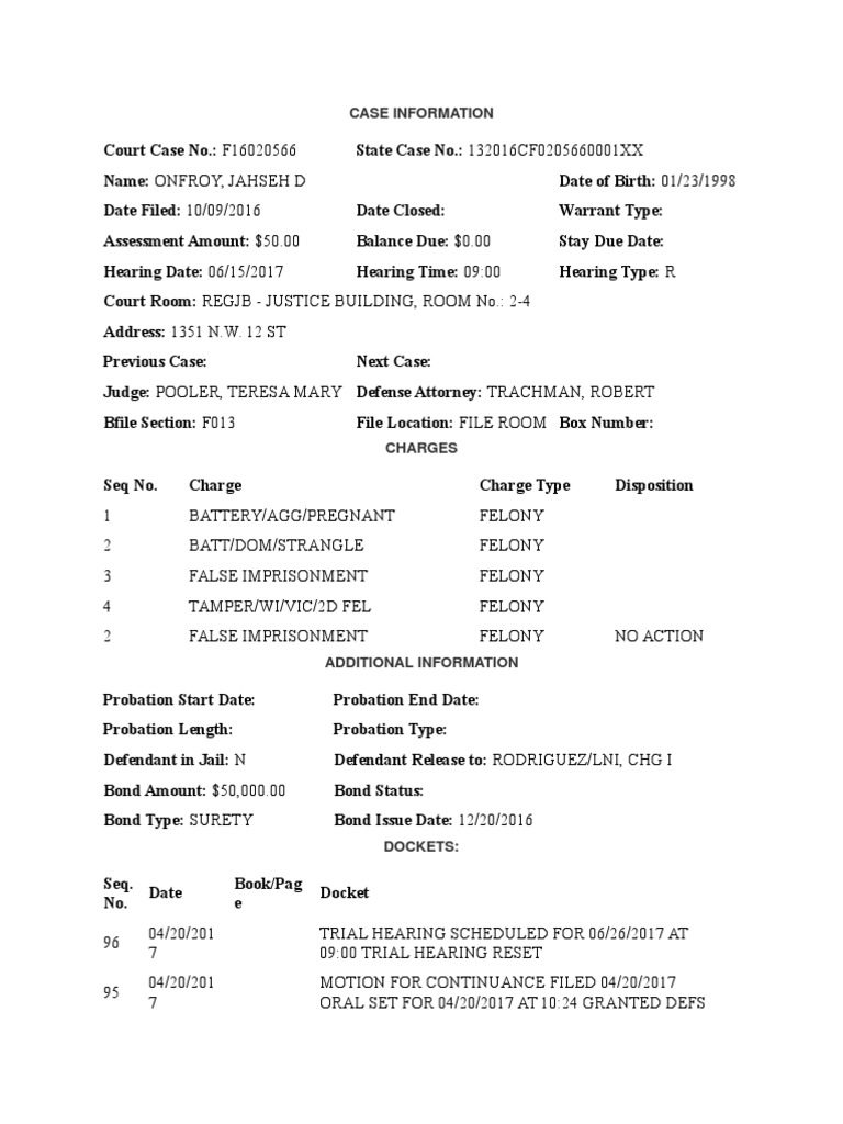 Miami-Dade County Criminal Justice Online | PDF | Bail | Probation