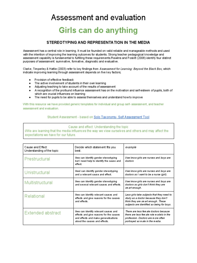 Assessment and Evaluation | PDF | Stereotypes | Educational Assessment