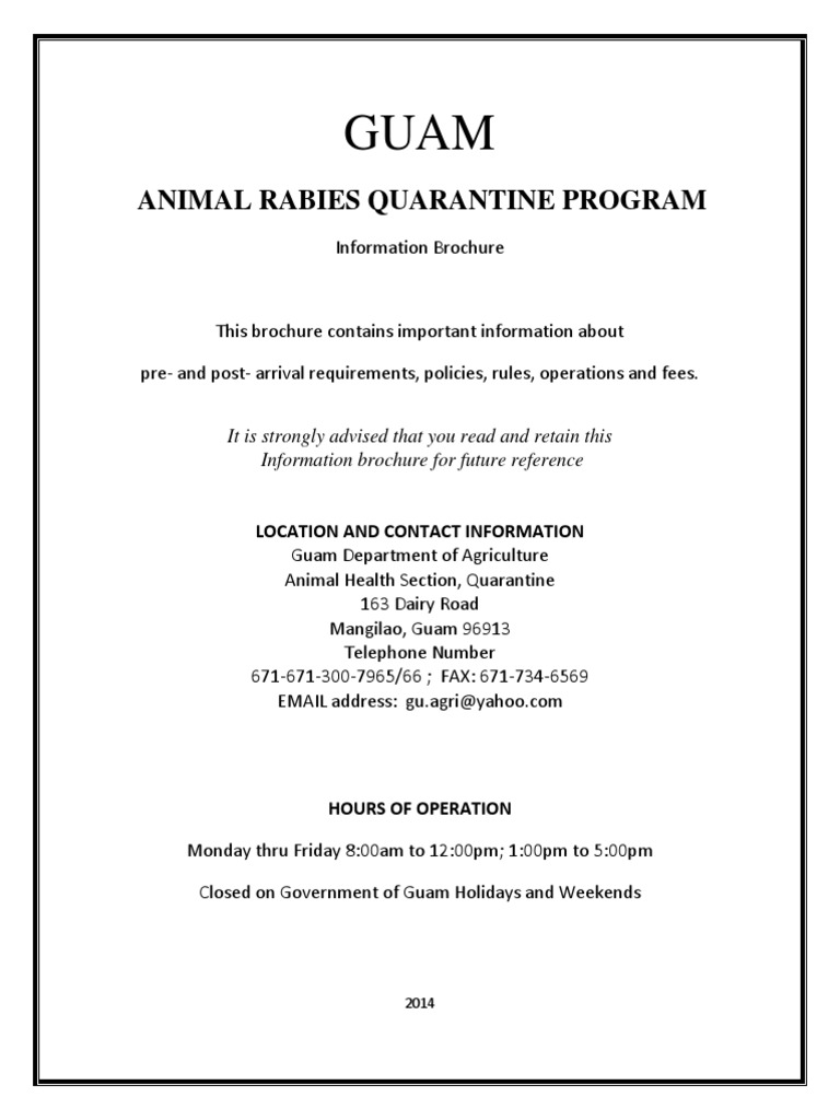 Animal Rabies Quarantine Program | PDF | Veterinary Physician | Vaccines