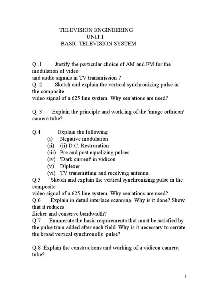 Television Engineering | PDF | Television | Digital Television