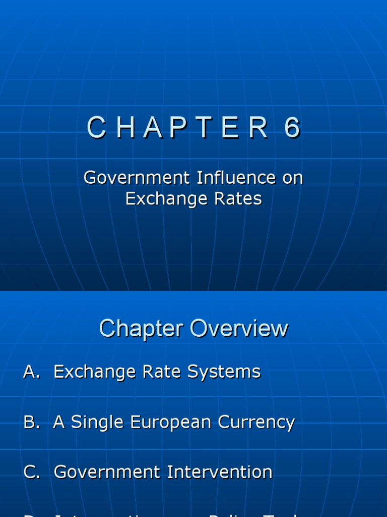 Government Influence On Exchange Rates | PDF | Fixed Exchange Rate ...